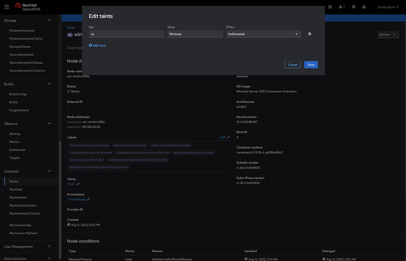 Quick start guide to the smallest OpenShift cluster for Windows workload